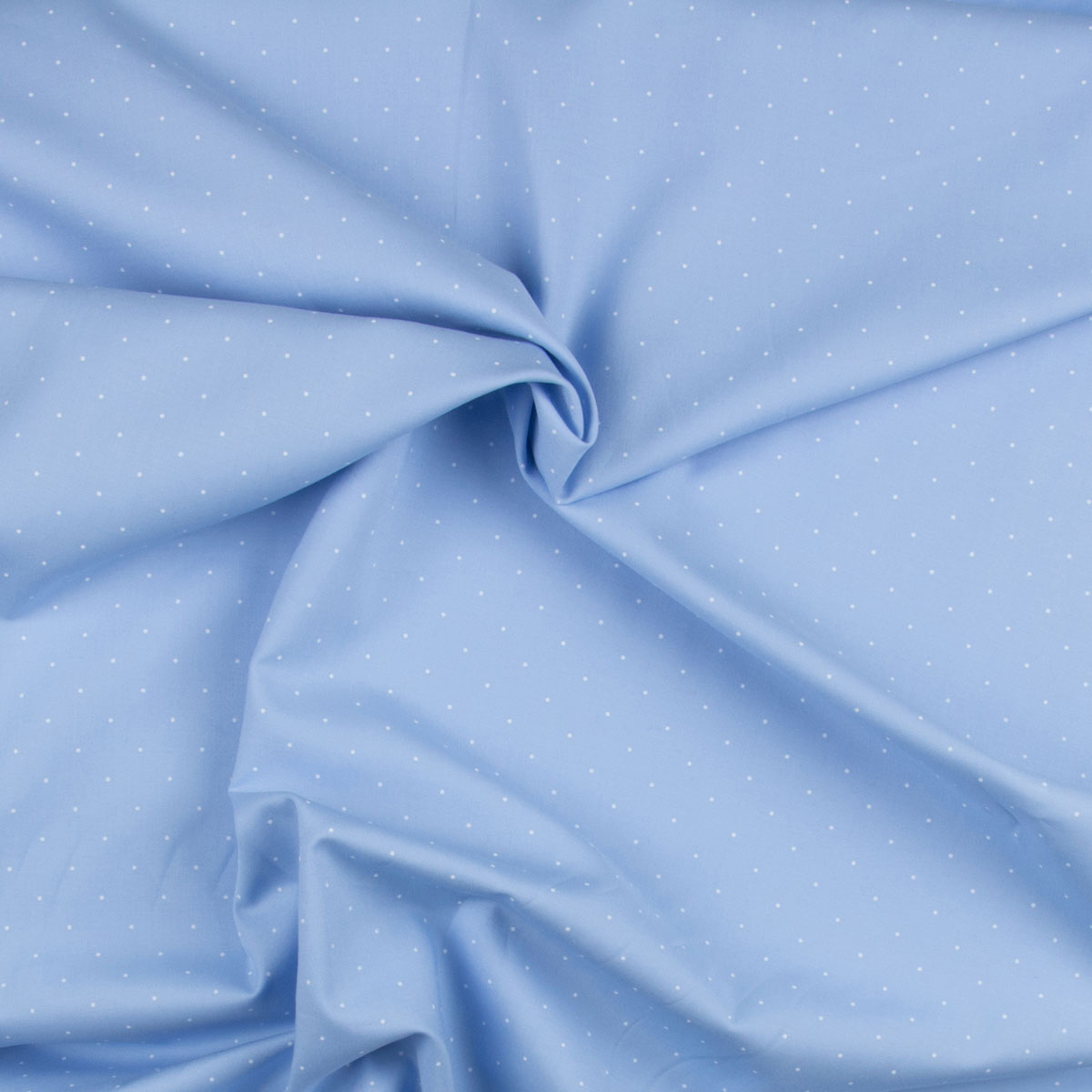 Baumwollstoff hellblau Tupf - Salzburger Heimatwerk